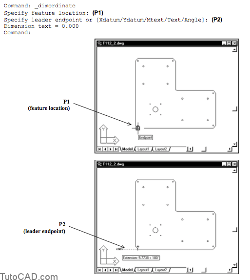 How To Use Ordinate Dimensions Tutorial Autocad