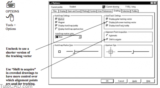 How To Use Automatic Object Snap Tracking Tutorial Autocad 4366