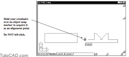 How To Use Automatic Object Snap Tracking Tutorial Autocad 9481