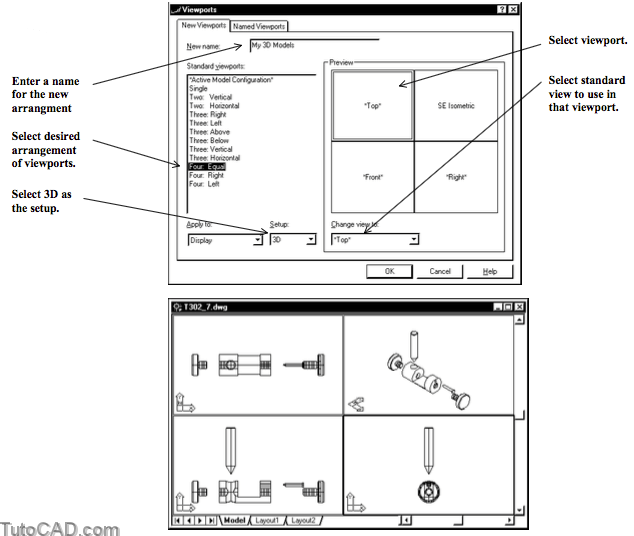 Viewports For 3D Models | Tutorial AutoCAD