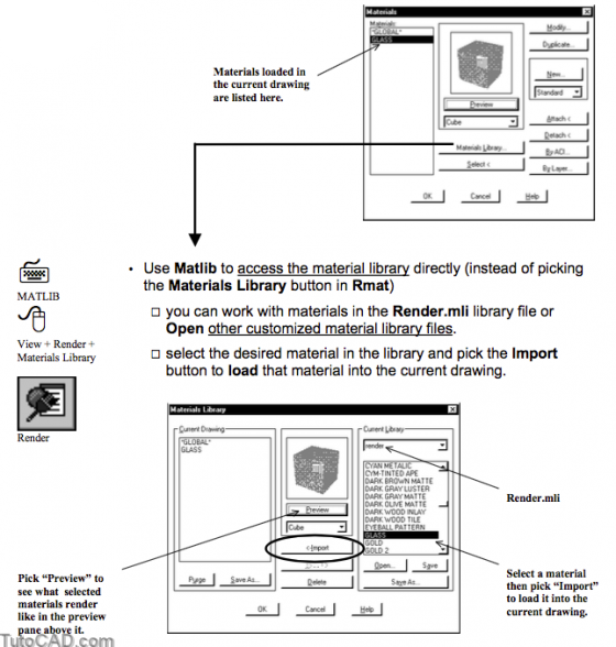 Assigning Materials In Models 3D | Tutorial AutoCAD