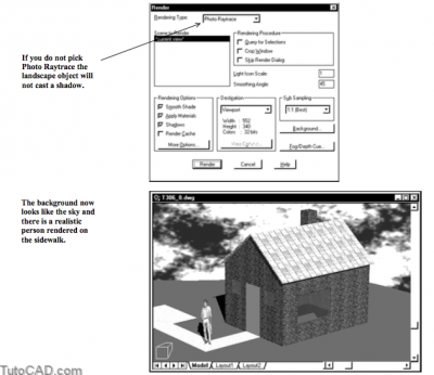 Backgrounds & Landscapes in 3D drawing | Tutorial AutoCAD